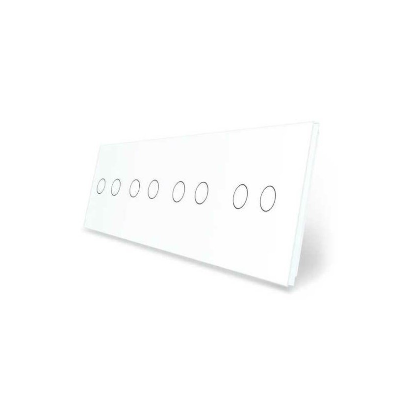 Livolo sklenený dvoj panel C2/C2/C2/C2-11 biely